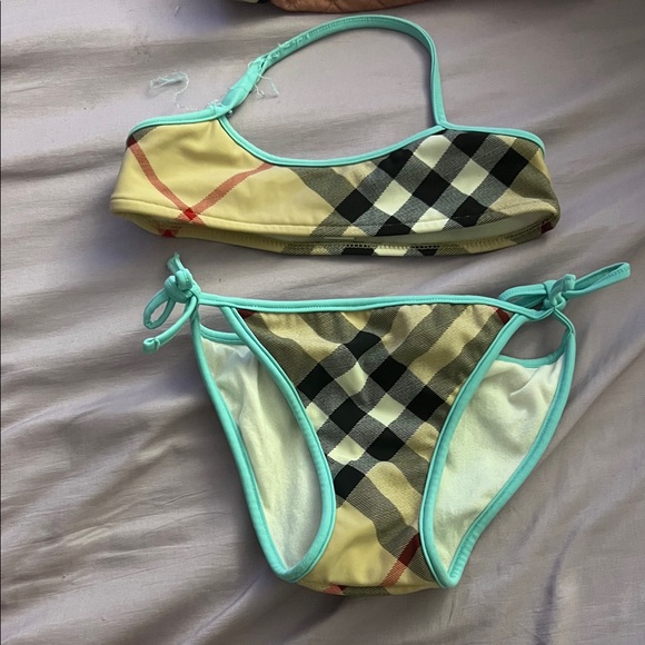 Burberry | Swim | Burberry Kids Bikini In Yellow And Aqua | Poshmark